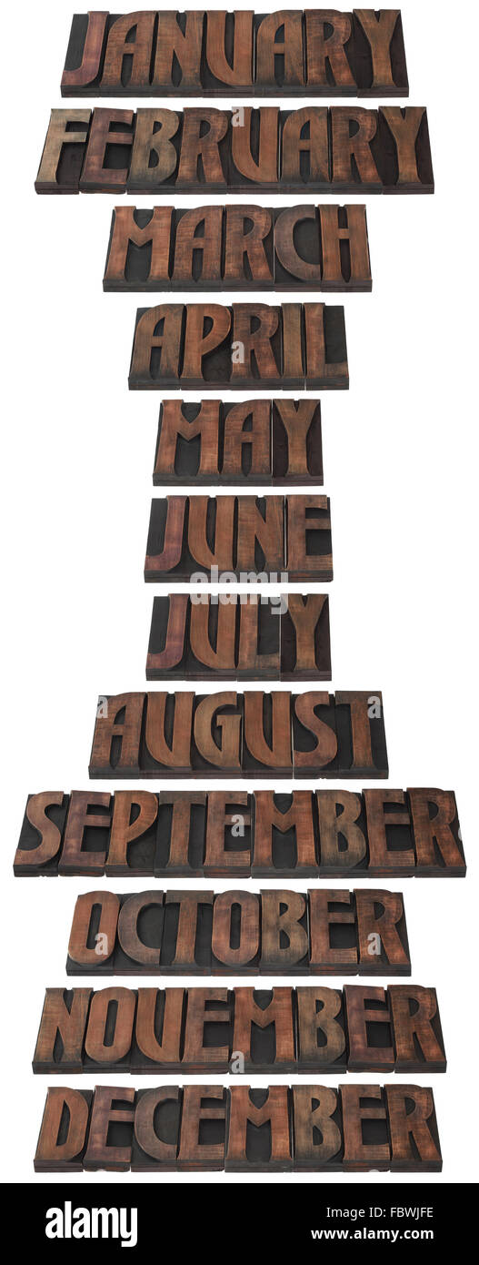 Year Month Calendar Cutout Stock Photo - Alamy