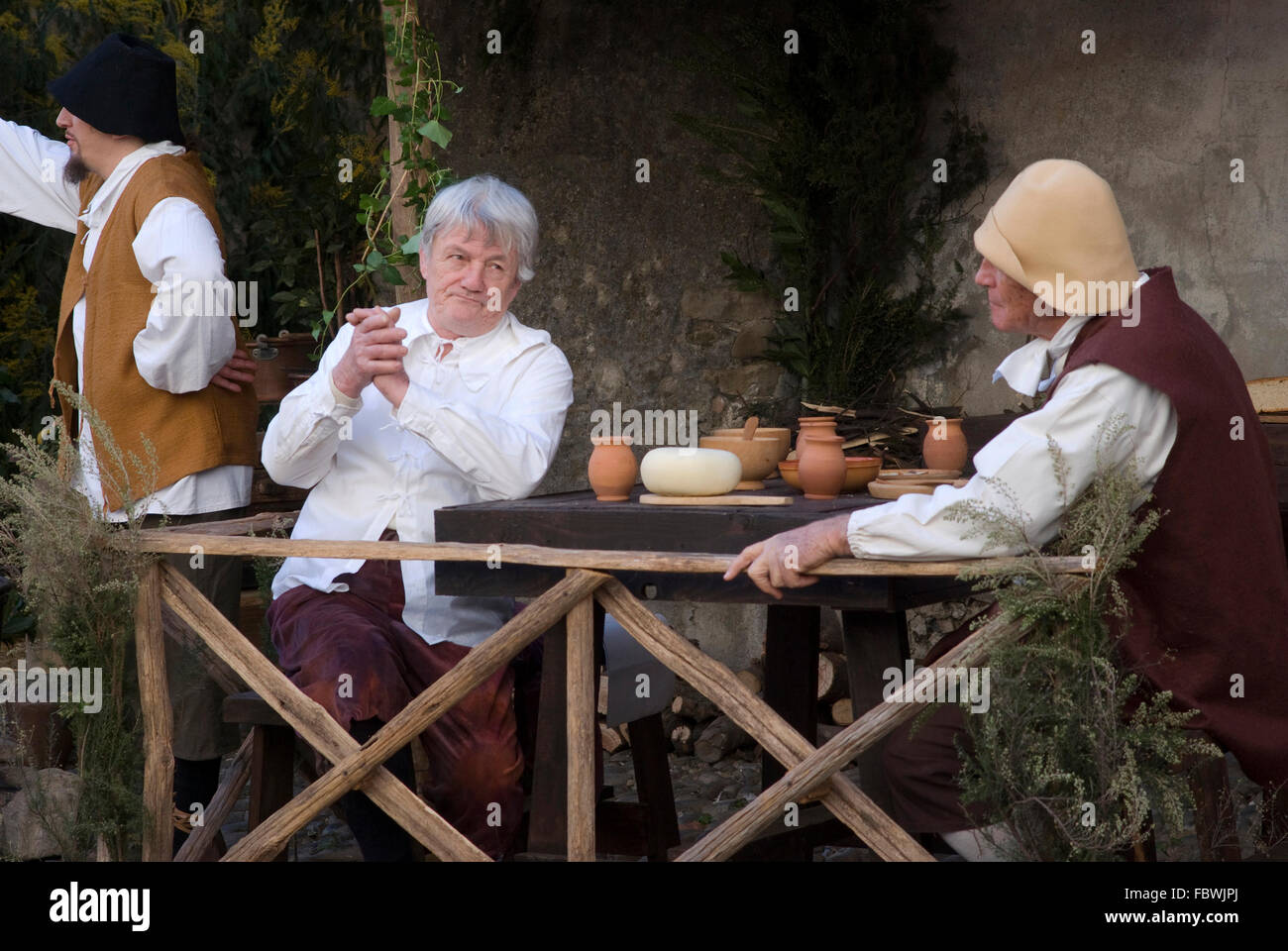 Medieval costume party Stock Photo - Alamy
