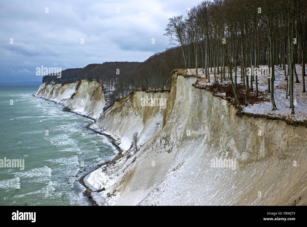 Ruegen in winter - cliff line Stock Photo - Alamy