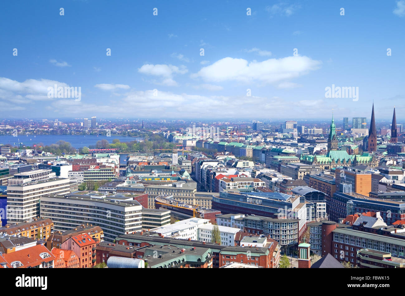 hamburg skyline alster Stock Photo - Alamy