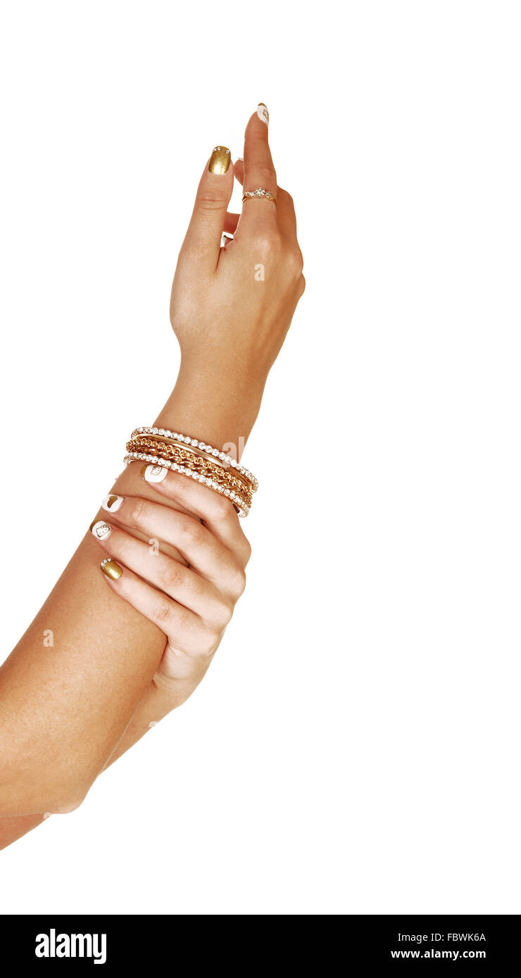 One arm and two hands Stock Photo - Alamy