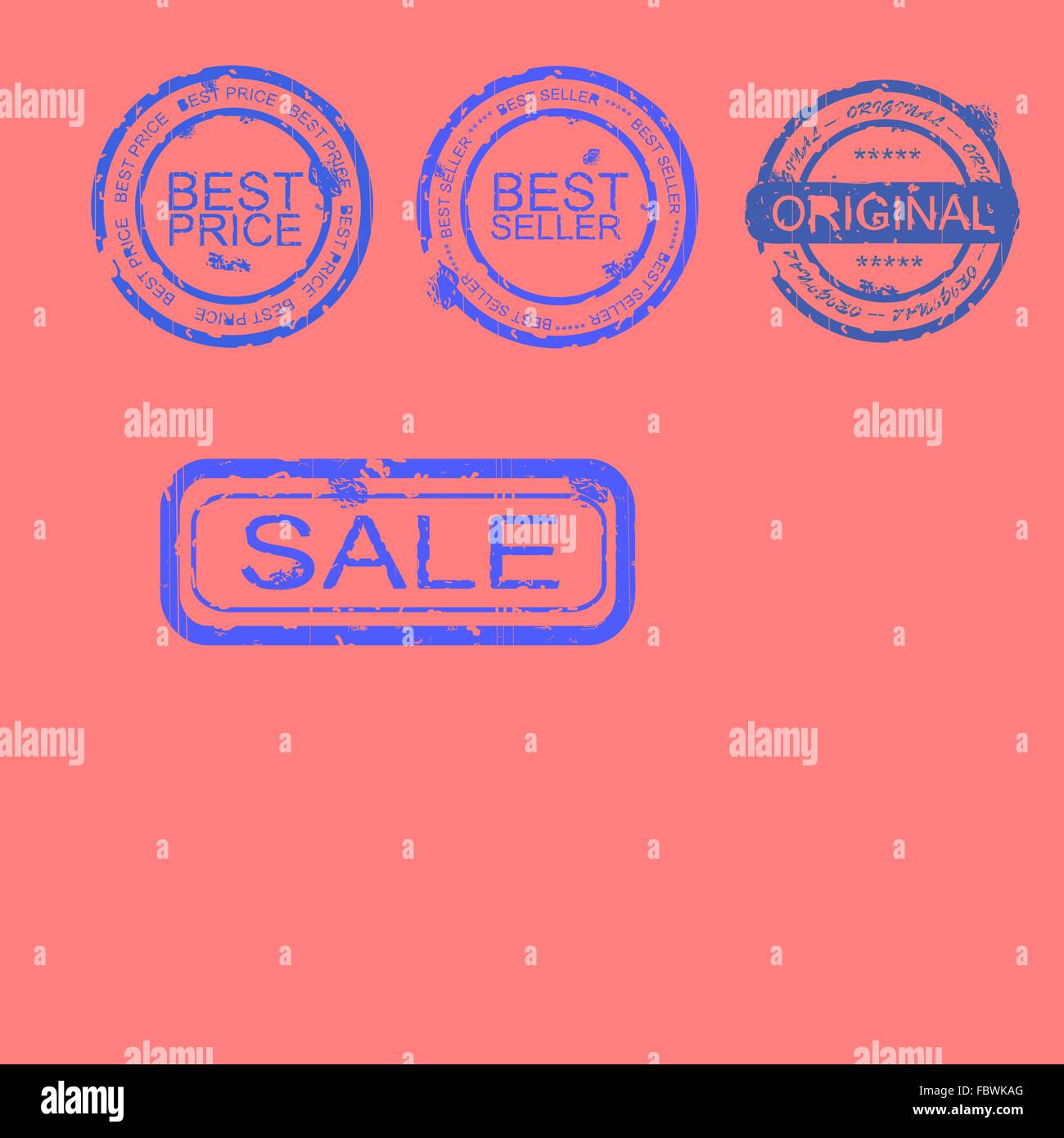 colored stamps of various forms Stock Photo - Alamy