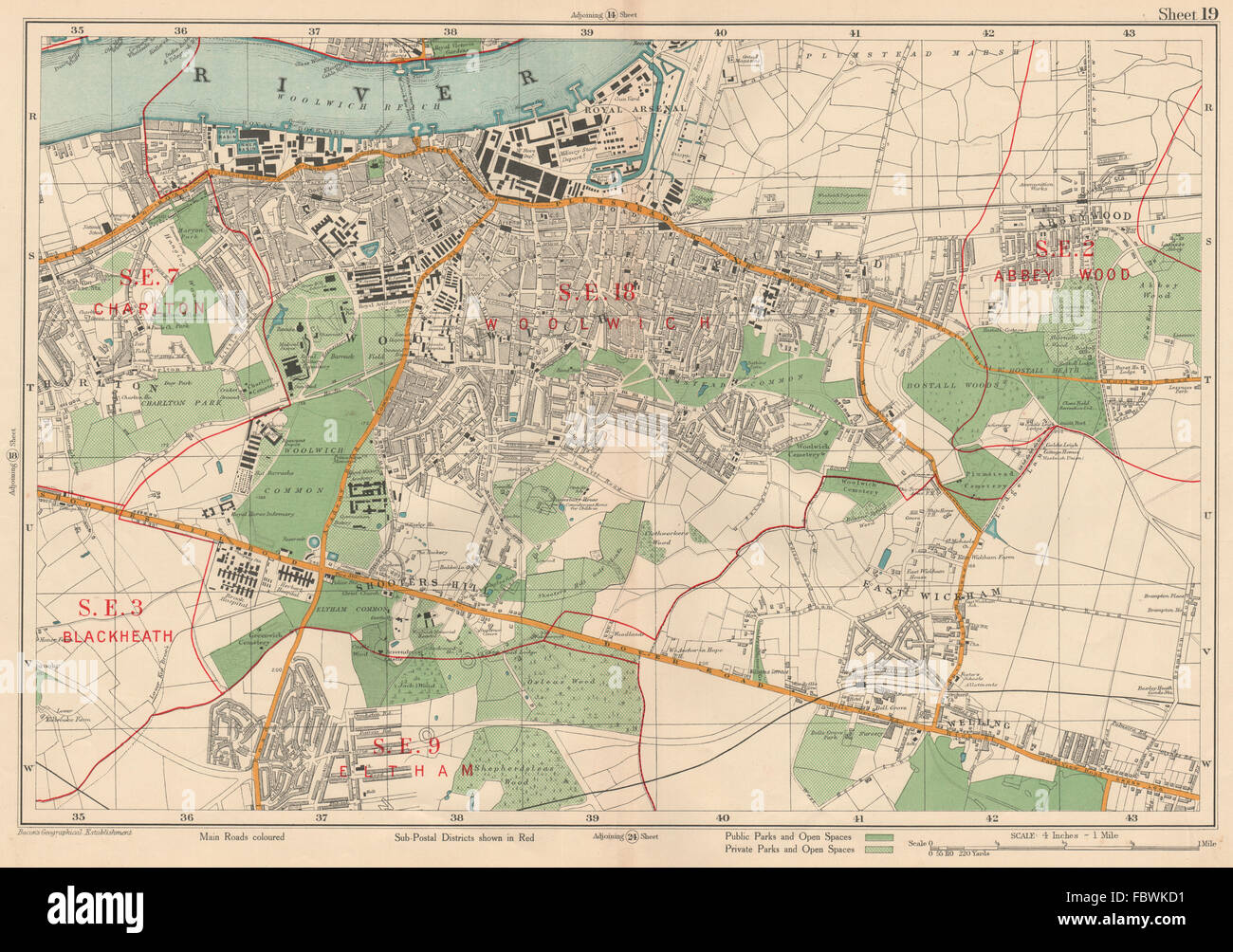 Woolwich map hi-res stock photography and images - Alamy