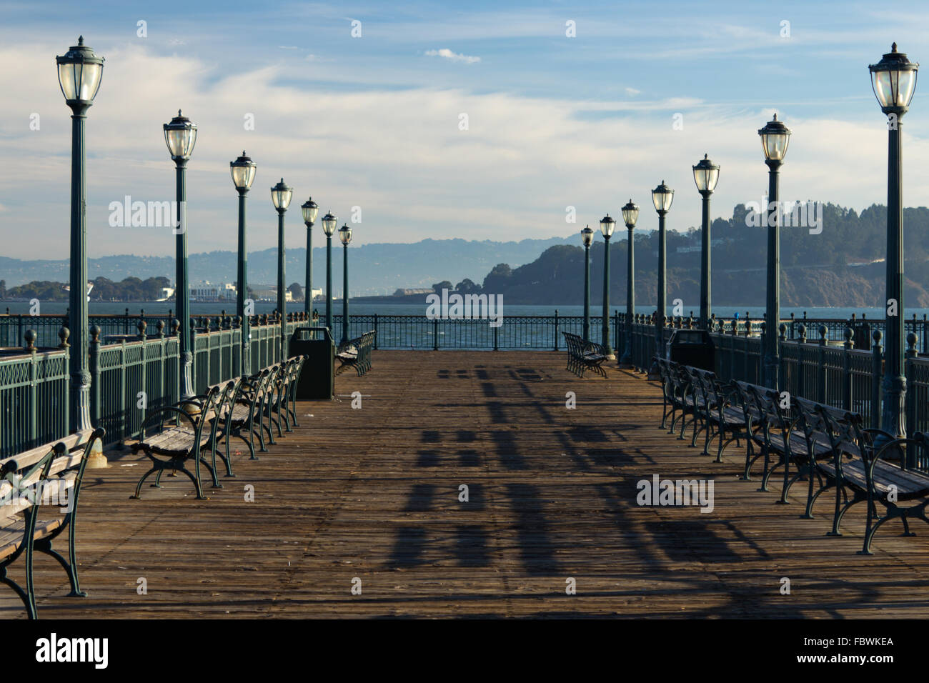 Peaceful dock background with copy space Stock Photo - Alamy