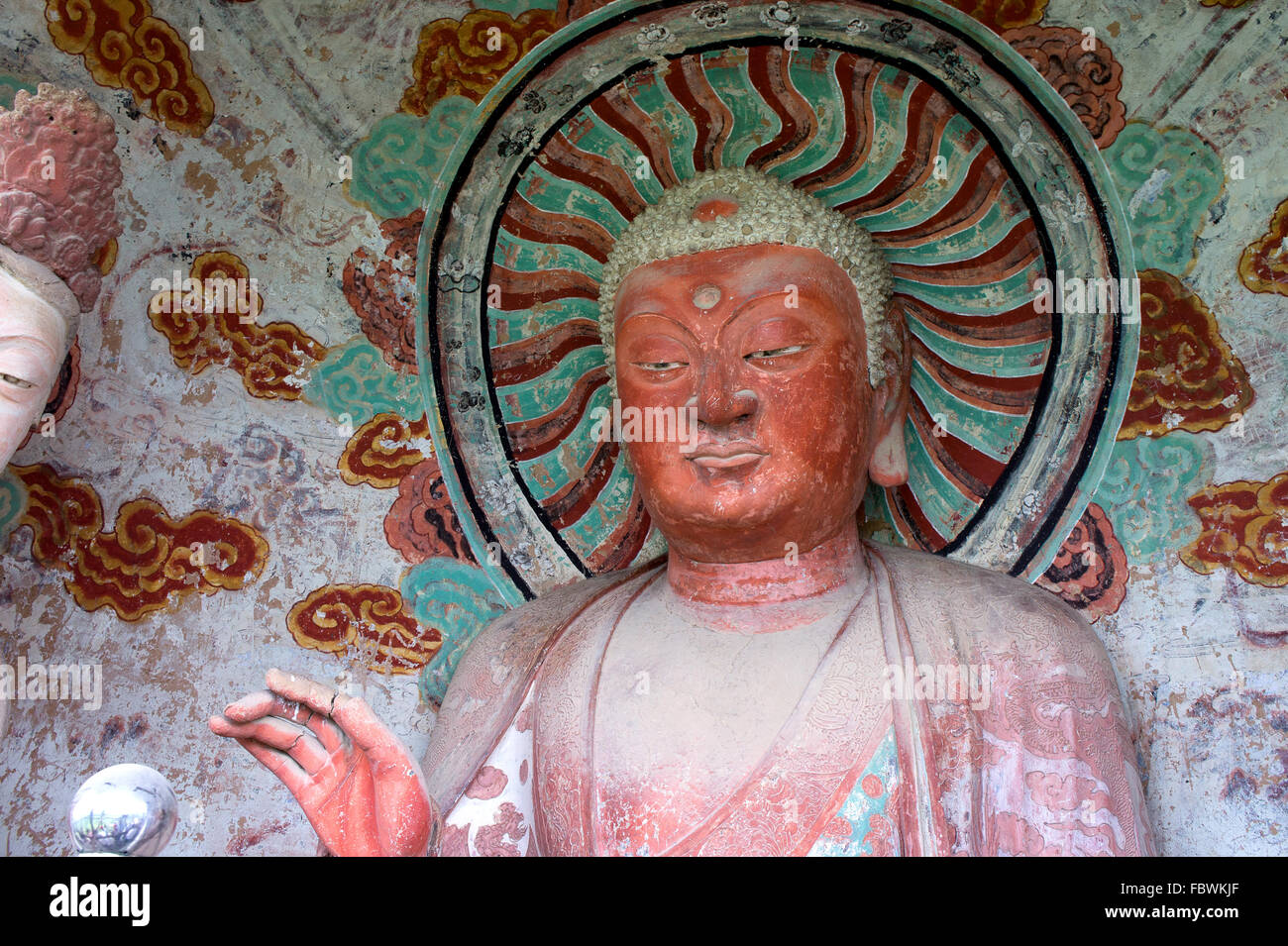 Maiji Mountain Grottoes statues Maiji district Tianshui City Gansu ...
