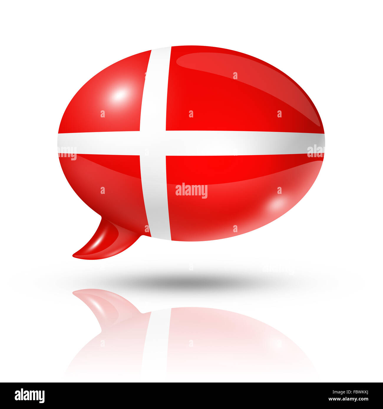 Danish flag speech bubble Stock Photo - Alamy