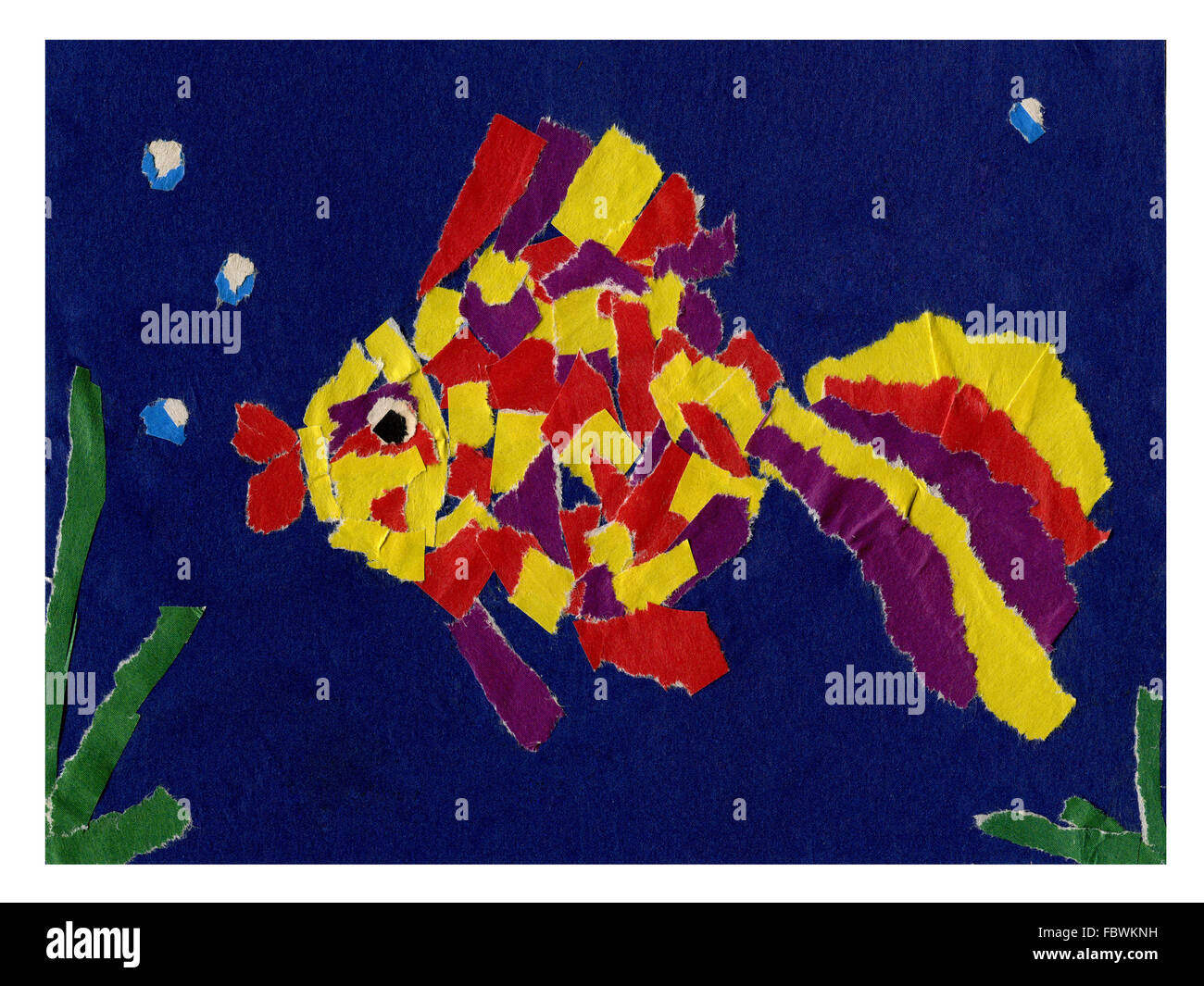fish made from colour paper Stock Photo - Alamy