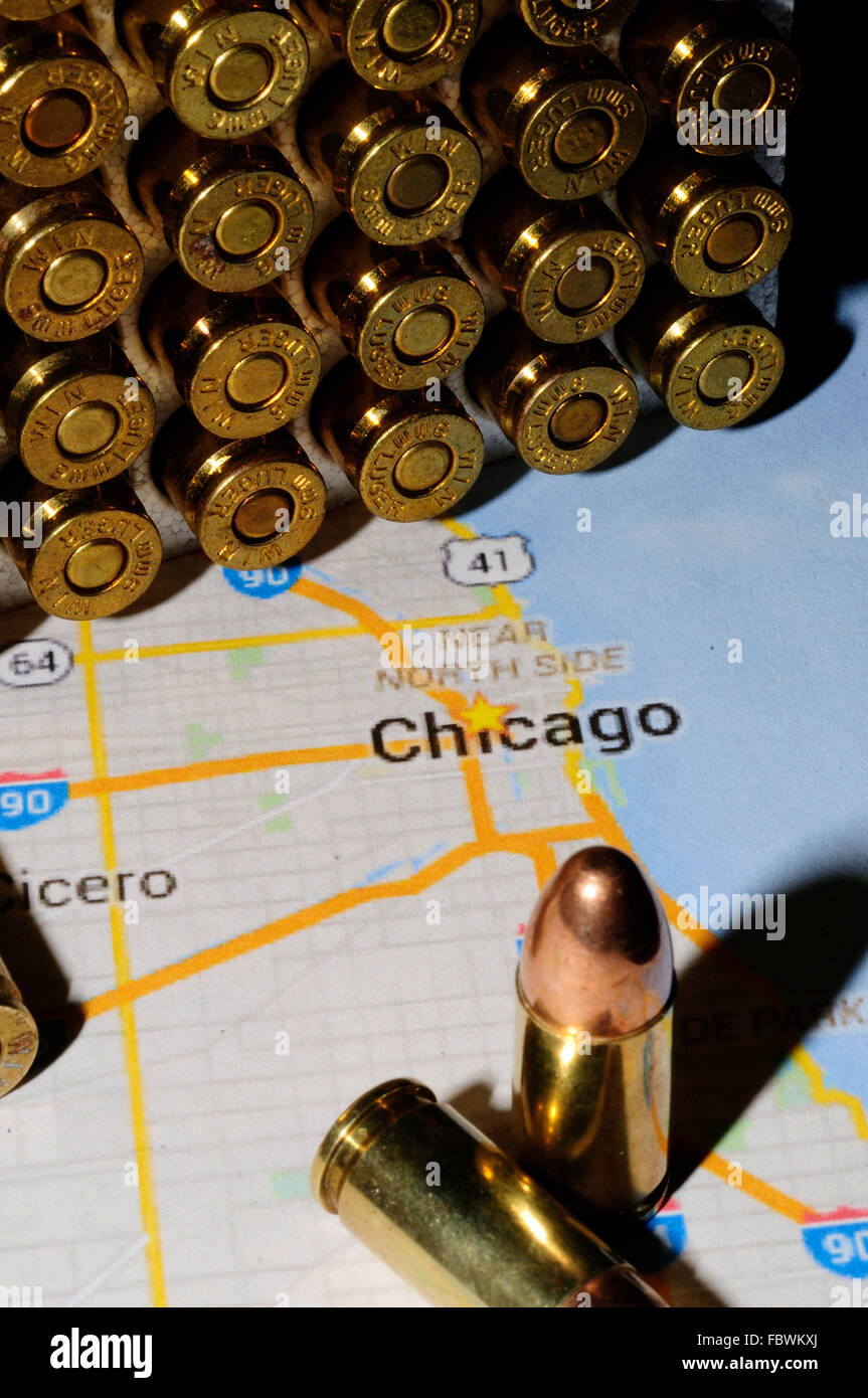 Map of chicago gangs hi-res stock photography and images - Alamy