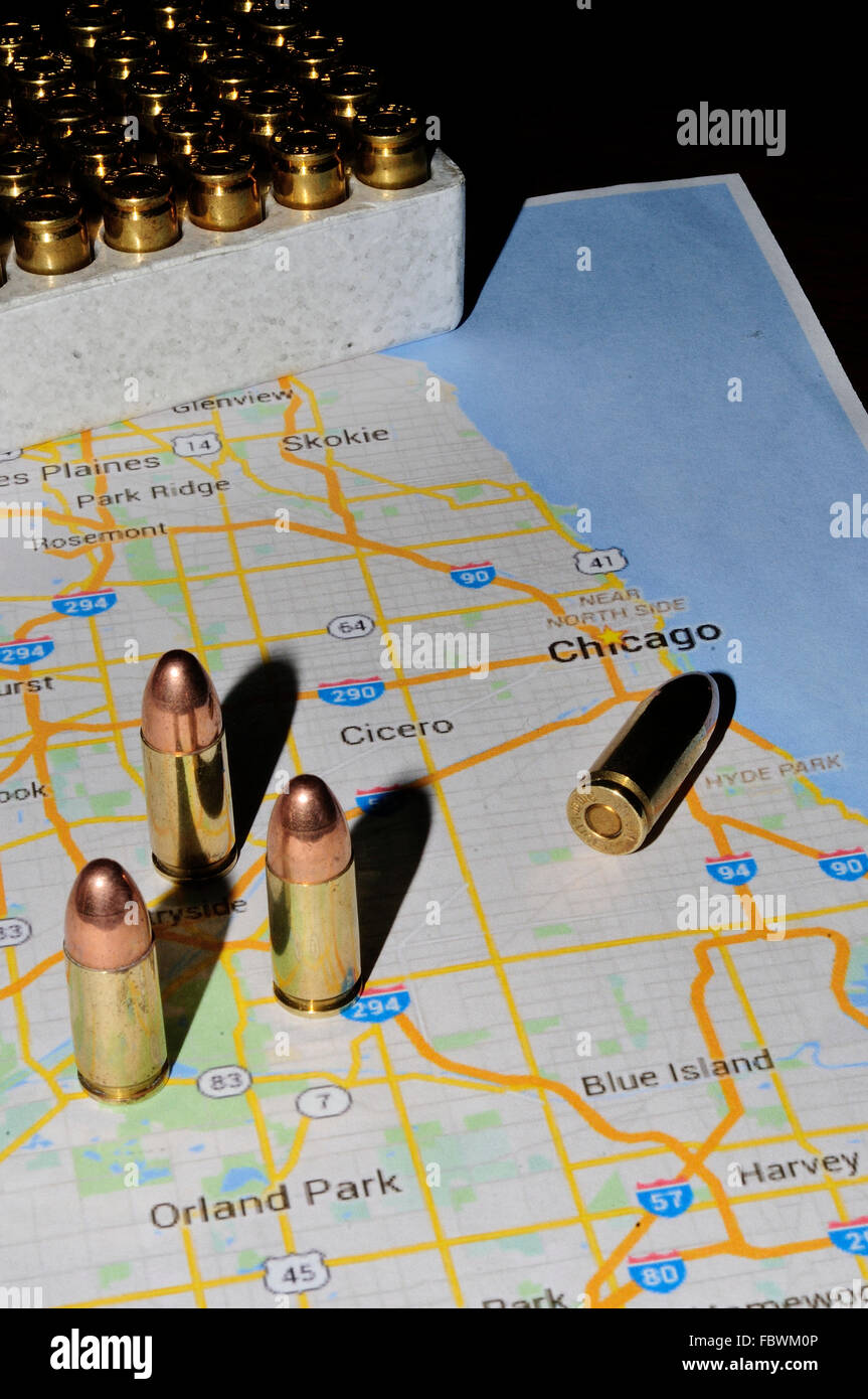 Map of chicago gangs hi-res stock photography and images - Alamy