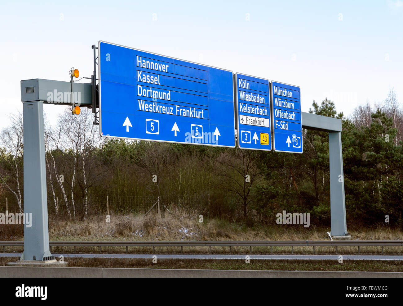 German Freeway sign Stock Photo - Alamy