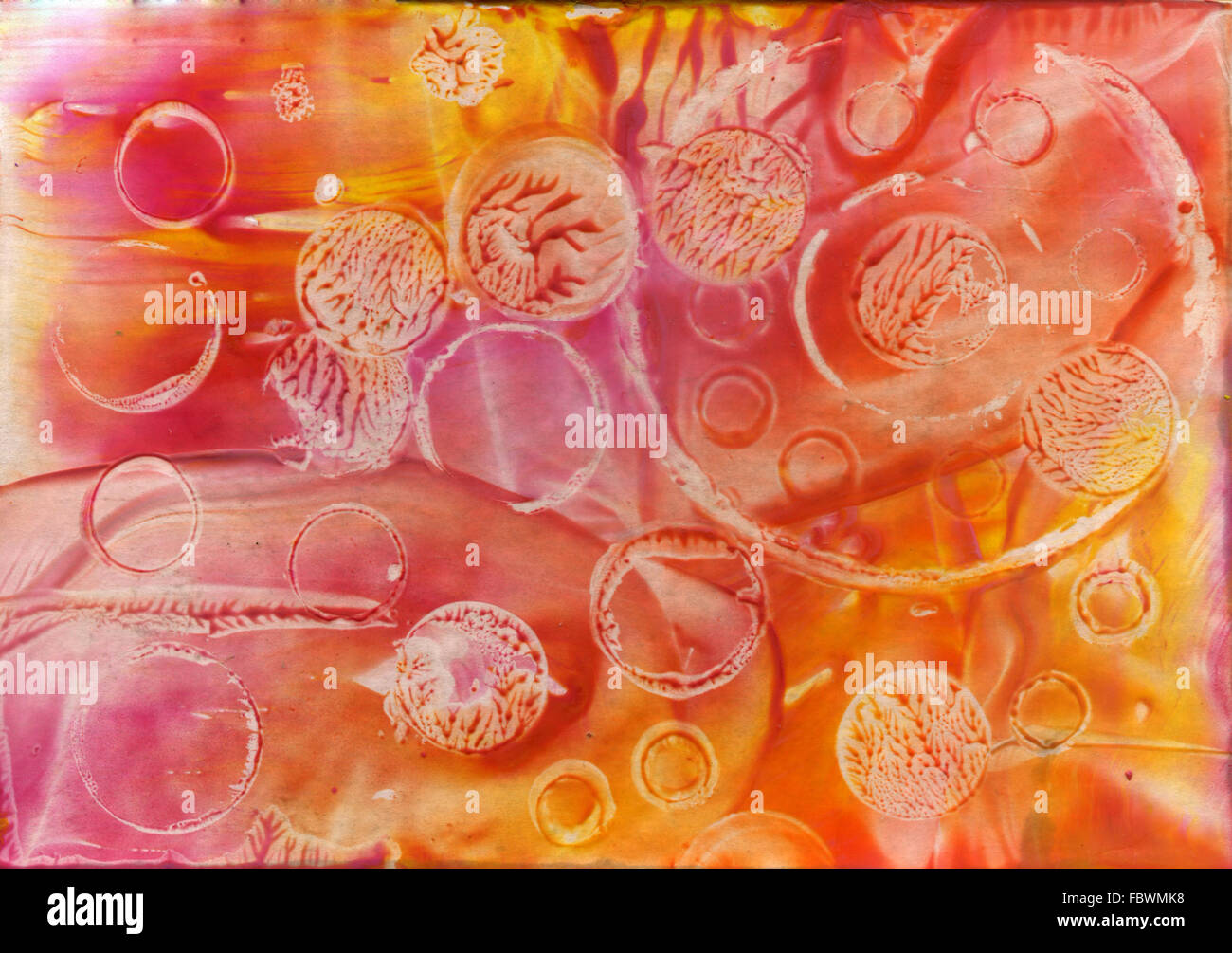 watercolor abstract landscape, space, bubbles Stock Photo - Alamy