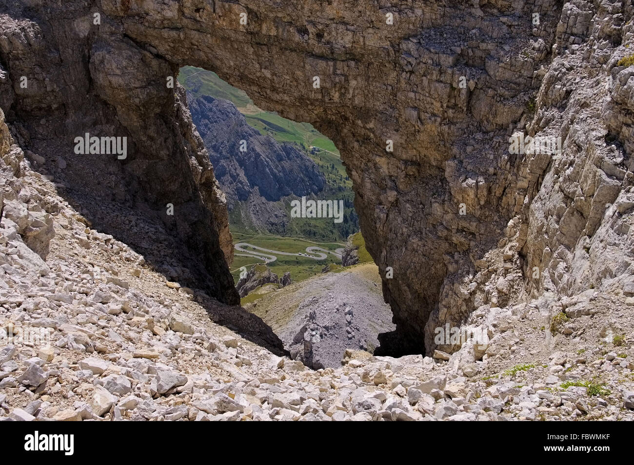 Sella Gruppe Detail - Sella group in Dolomites, a detail 01 Stock Photo ...