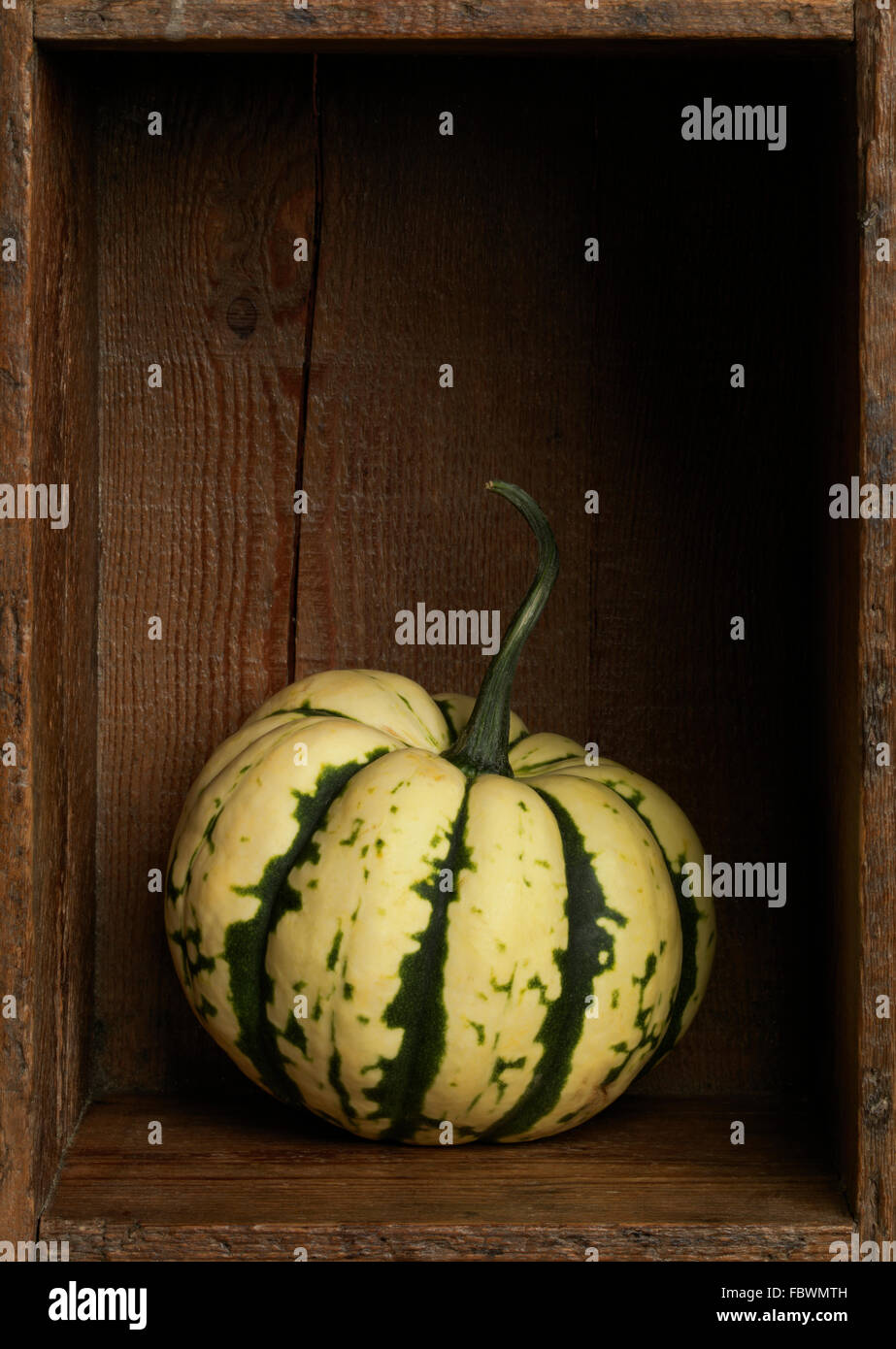 A squash vegetable in a old wooden box Stock Photo - Alamy