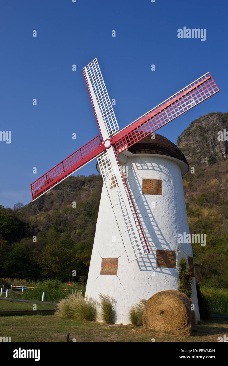 swiss sheep farm windmill4 Stock Photo - Alamy