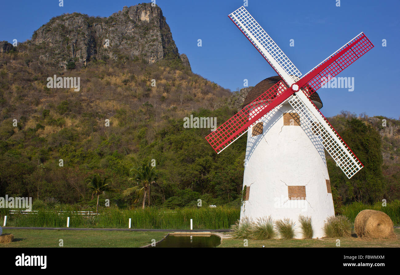 swiss sheep farm windmill9 Stock Photo - Alamy