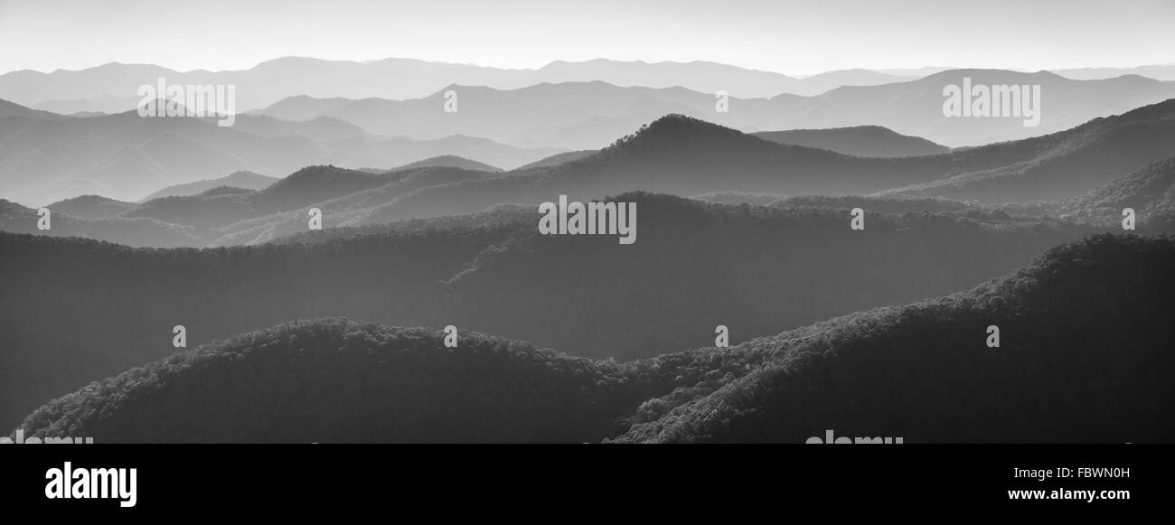 North carolina blue ridge mountains Black and White Stock Photos ...