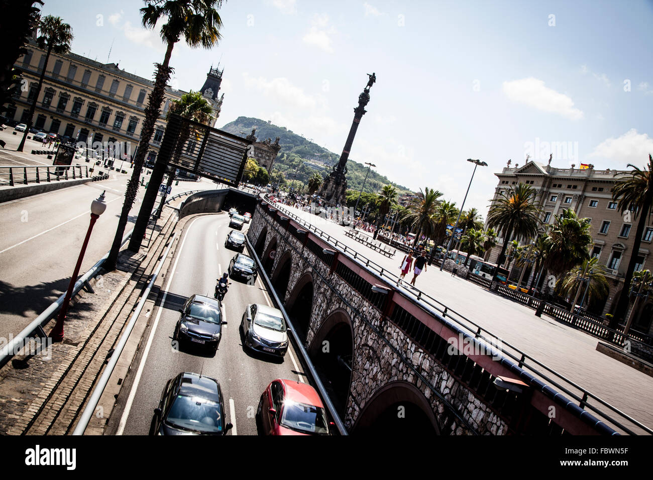 Columbus Monument, Barcelona Stock Photo - Alamy