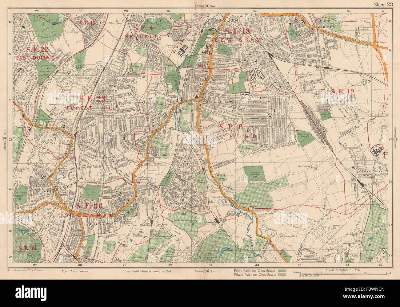Brockley london map hi-res stock photography and images - Alamy
