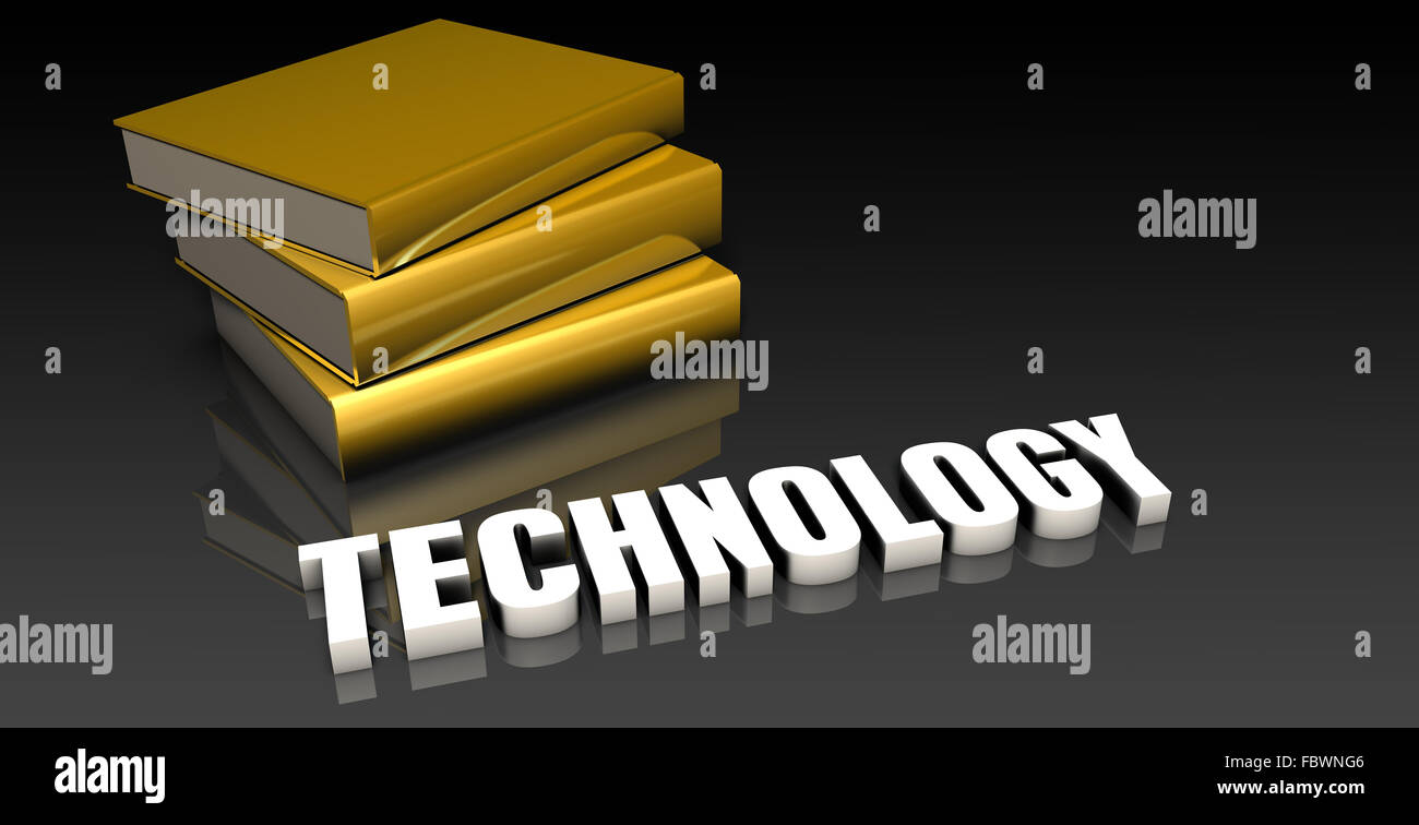 Technology Subject with a Pile of Education Books Stock Photo - Alamy