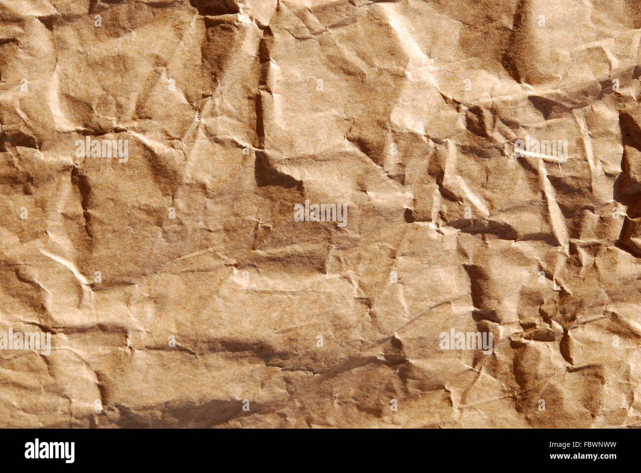 Crumpled brown paper Stock Photo - Alamy