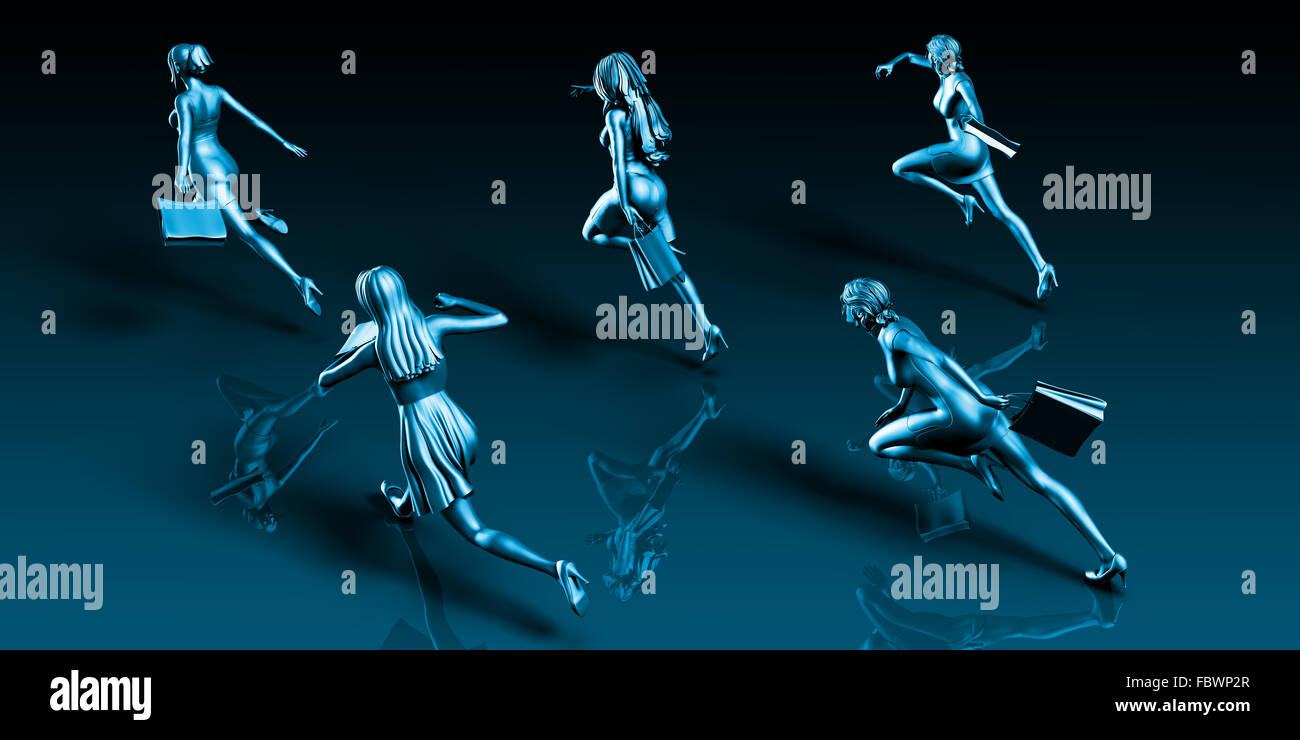 Funny lady running cartoon hi-res stock photography and images - Alamy