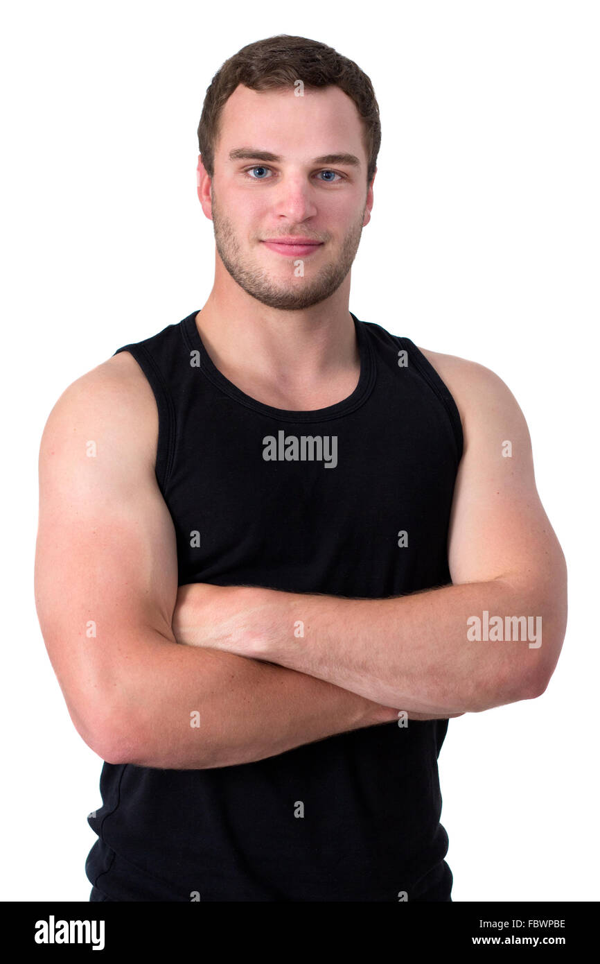 Black portrait smiling athlete man hi-res stock photography and images ...