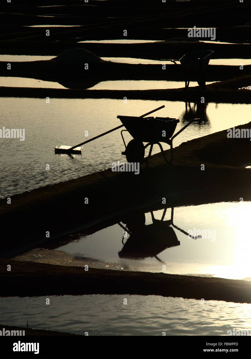 Evening mood in the saltworks Stock Photo - Alamy
