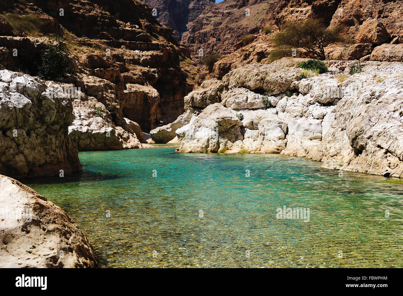Wadi Shab in Oman Stock Photo - Alamy