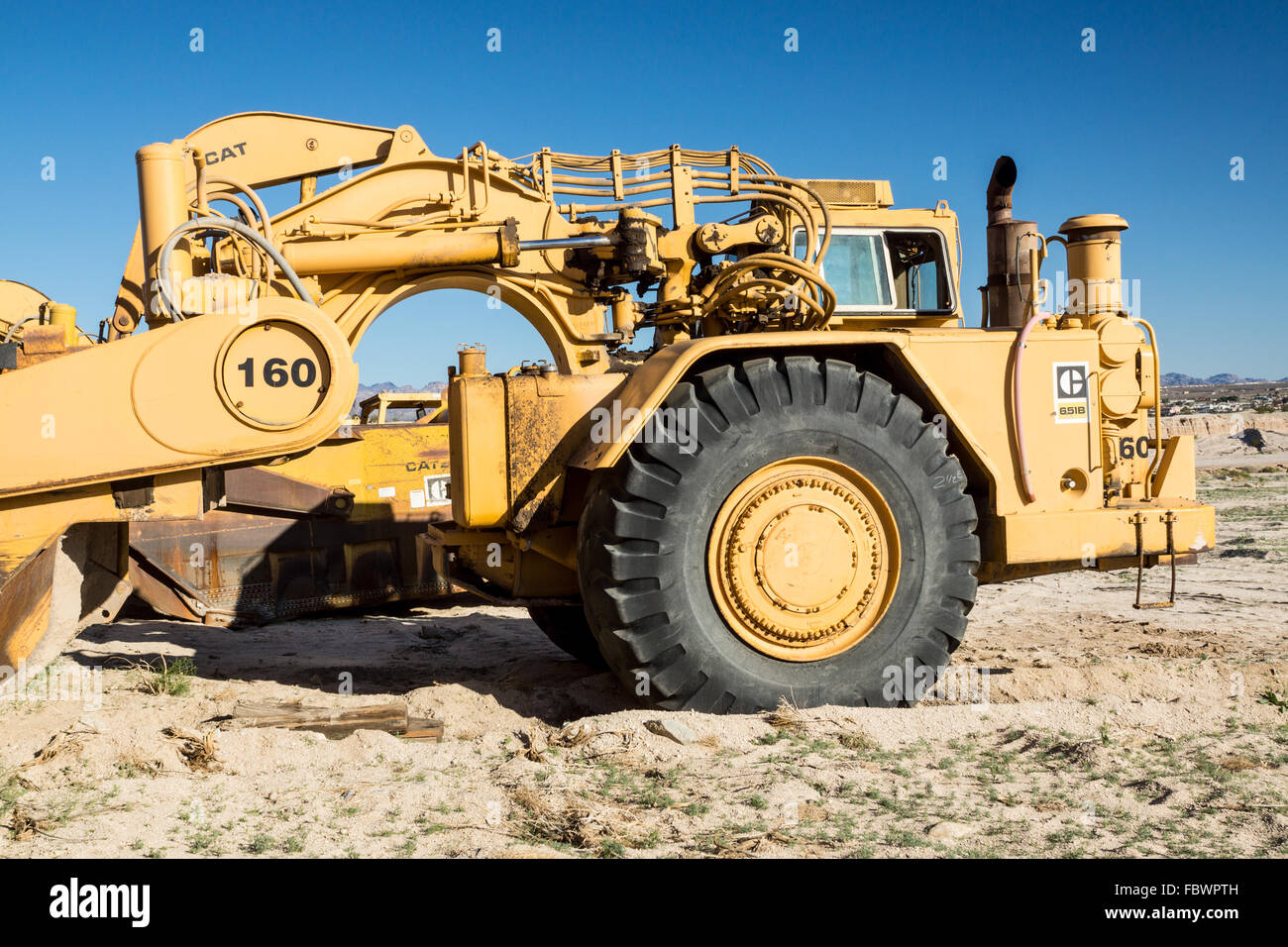 Wheeled Tractor Scraper Stock Photo - Alamy