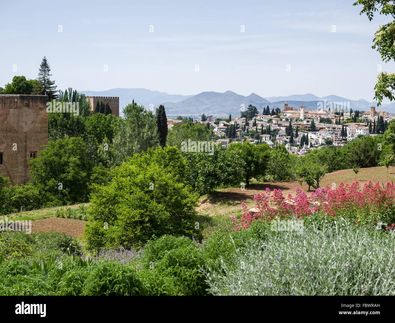 Gardens panoramic view alhambra hi-res stock photography and images - Alamy