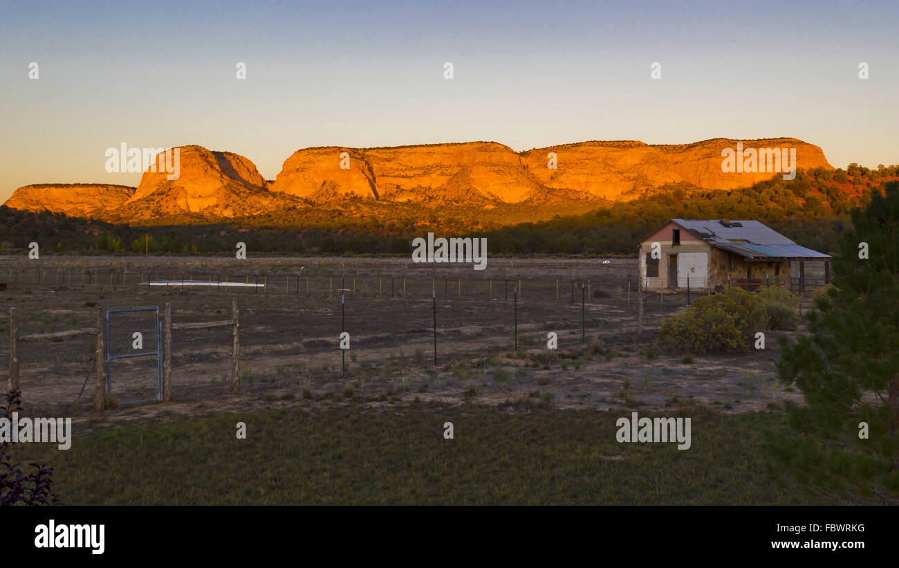 Sunset in Johnson Canyon at Kanab, Utah Stock Photo - Alamy