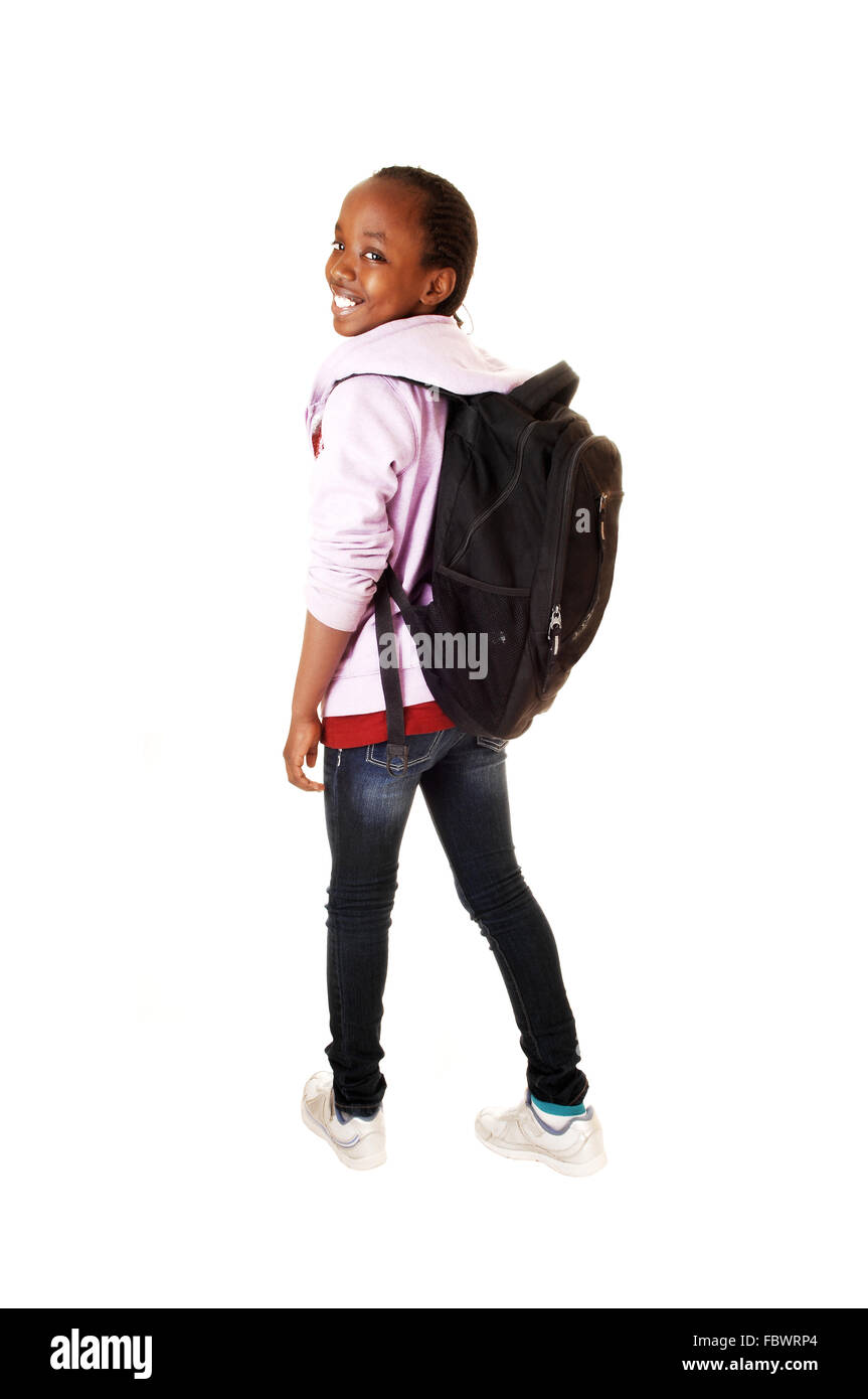 Black girl from back Stock Photo - Alamy