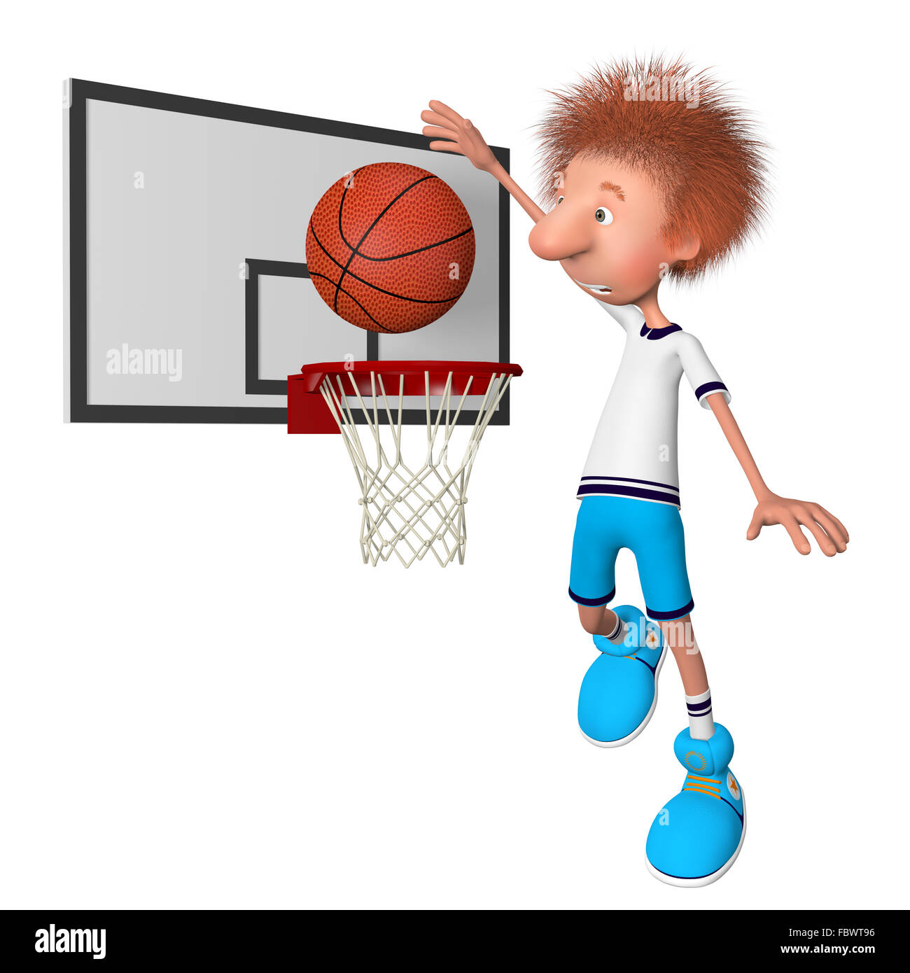 Boy basketball player cartoon illustration hi-res stock photography and ...