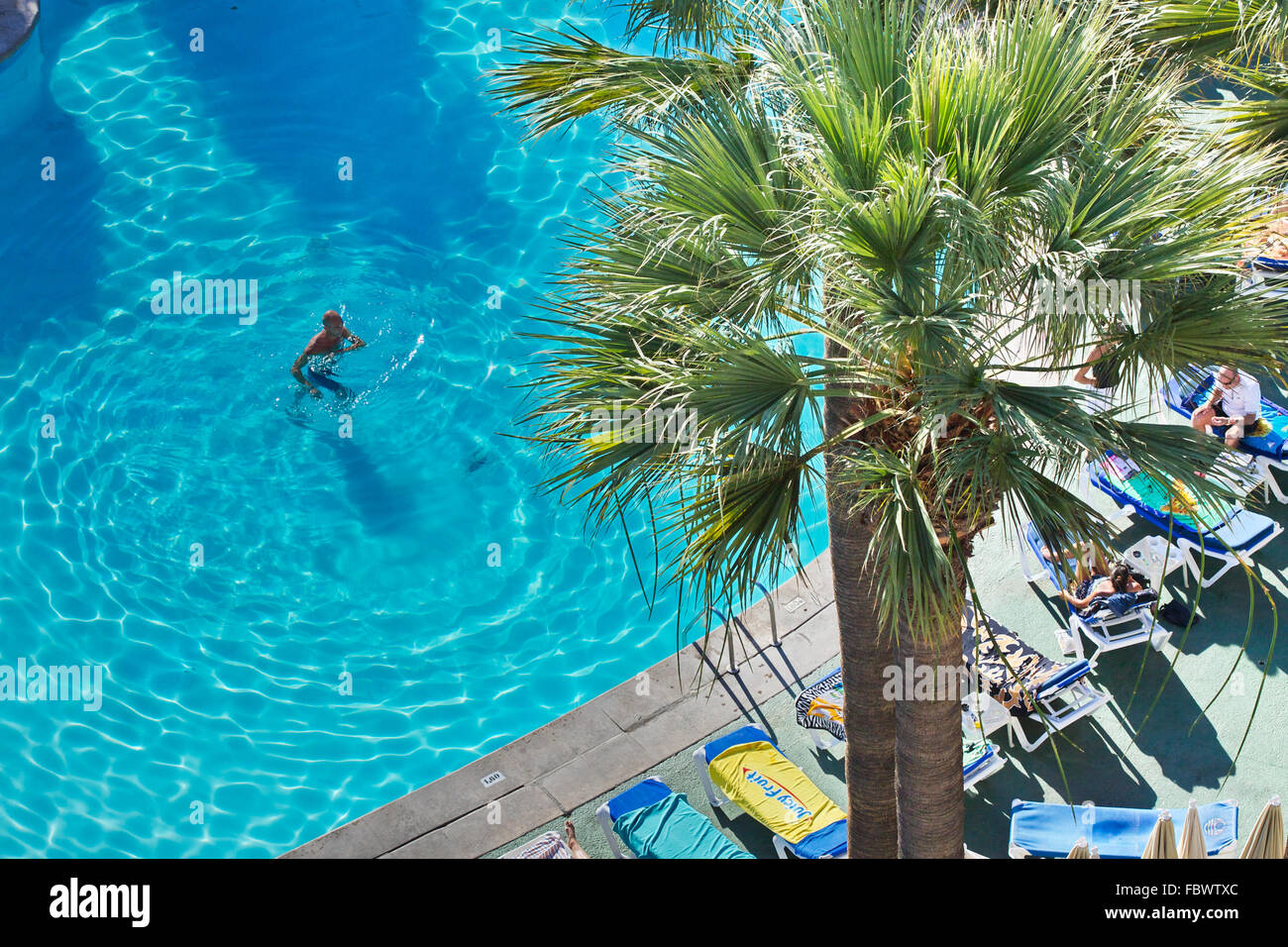 Swimming pool in hotel. Spain Stock Photo - Alamy