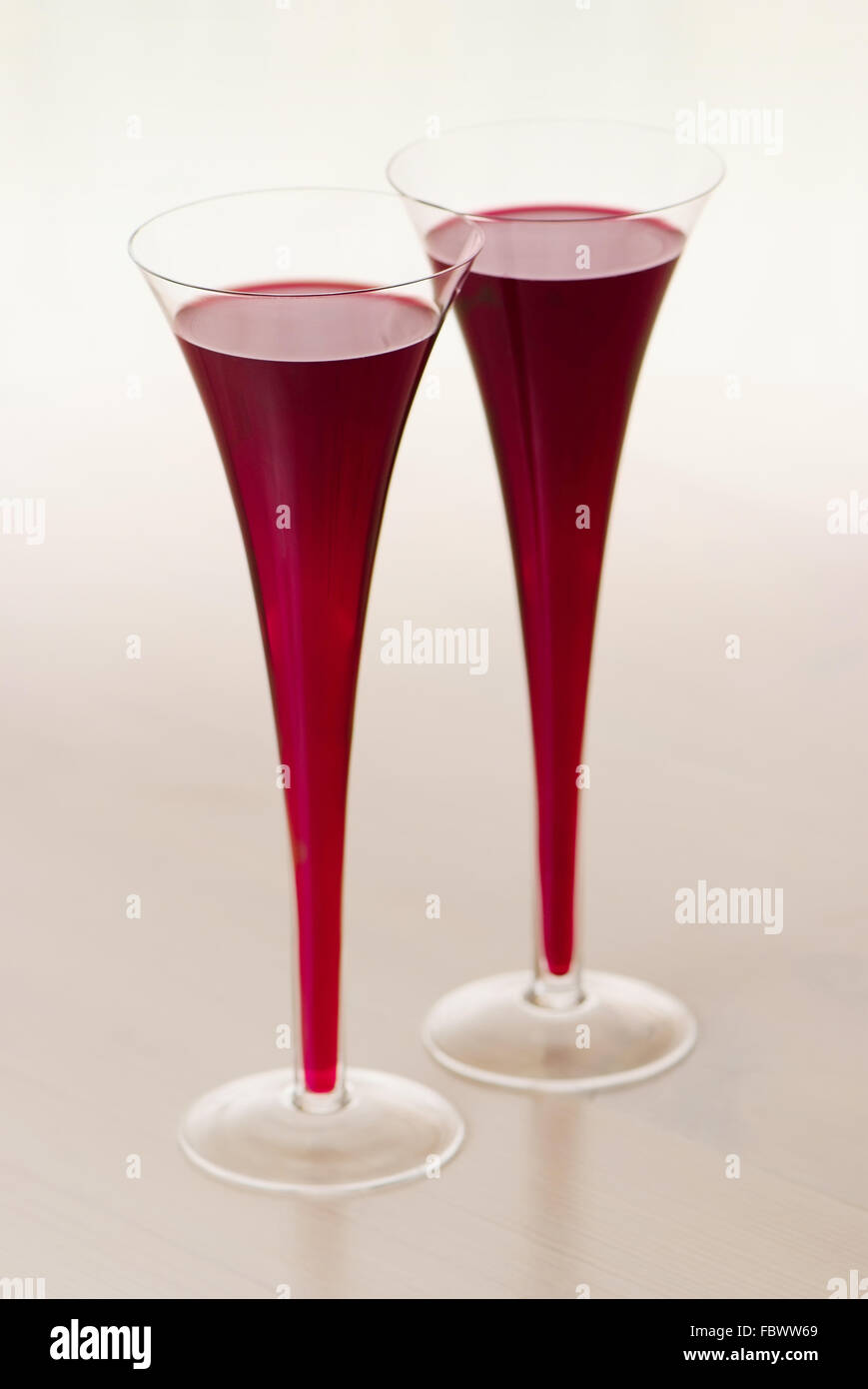 Two wine glasses on table hi-res stock photography and images - Alamy