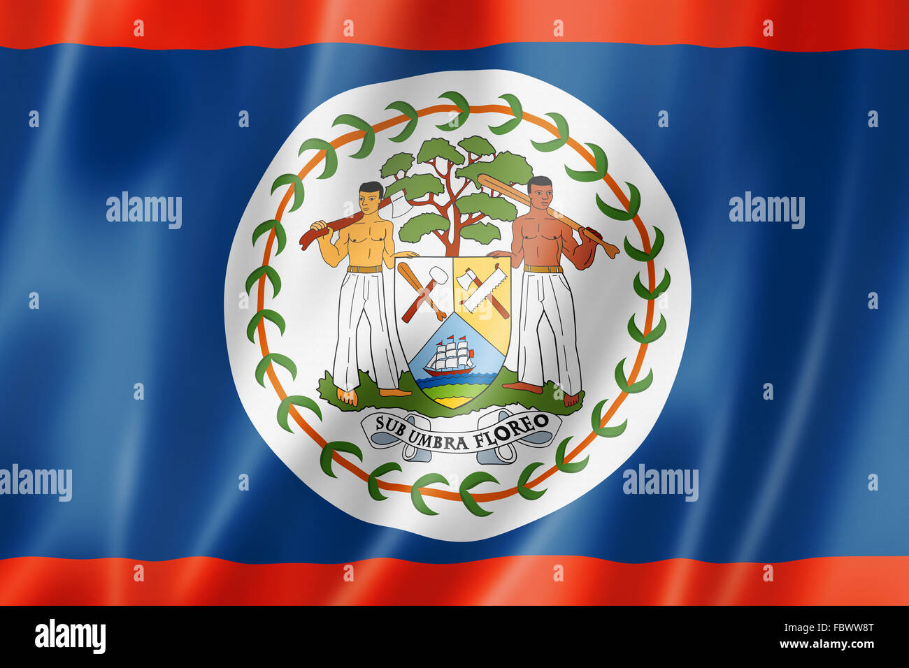 Belize flag hi-res stock photography and images - Alamy