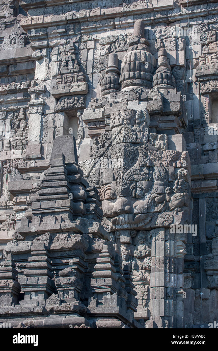 Bas-reliefs of Prambanan temple, Java, Indonesia Stock Photo - Alamy