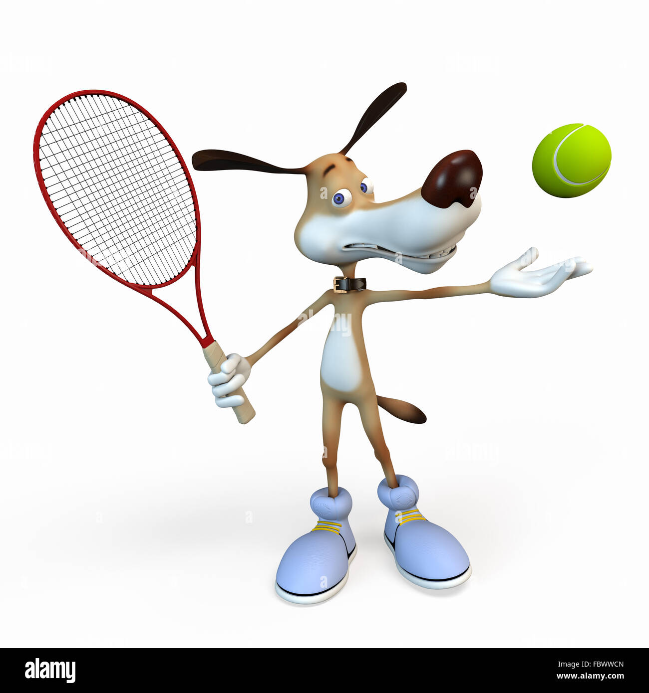 Dog tennis player Stock Photo - Alamy
