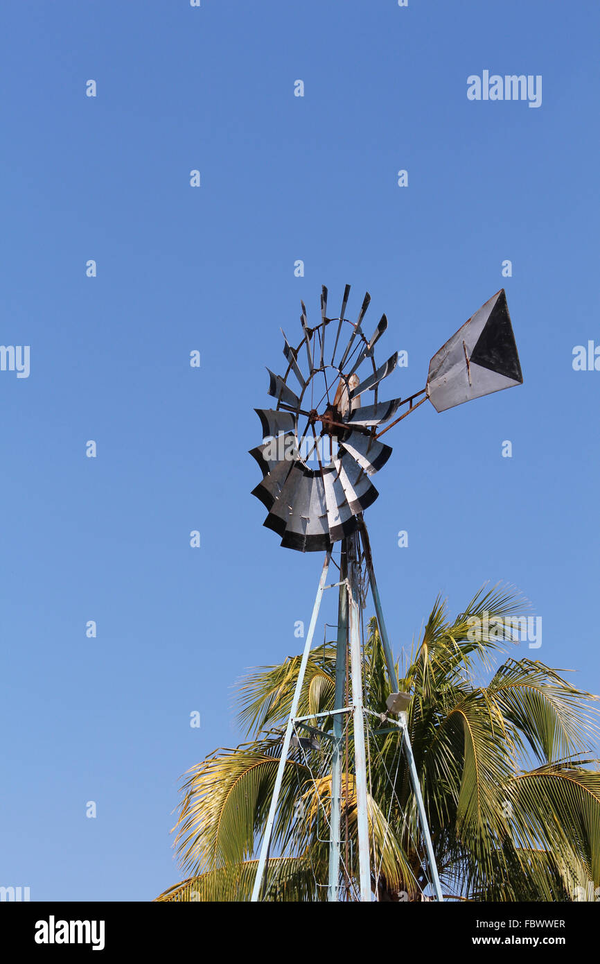 Windmill on the field Stock Photo - Alamy