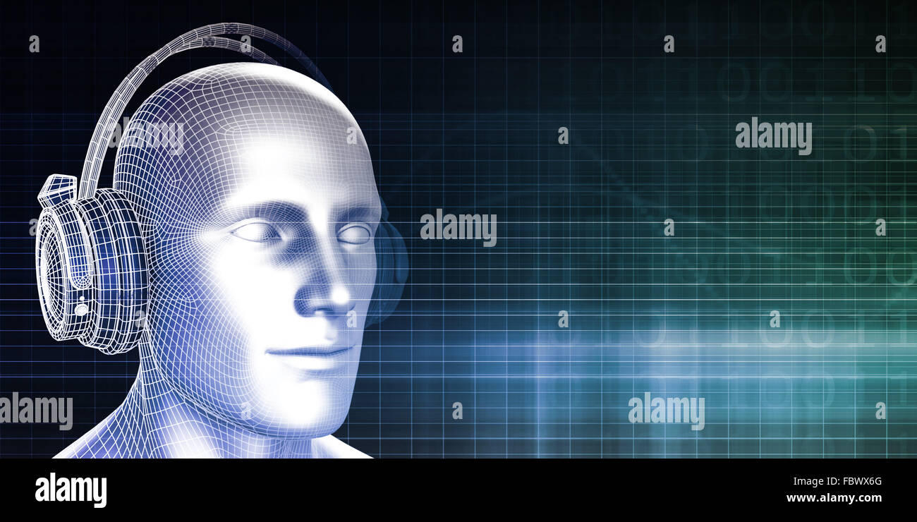 Sound Bites or Bytes with Man on Equalizer Background Stock Photo - Alamy