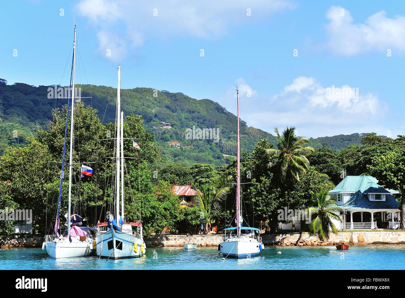 Seychelles la digue harbour hi-res stock photography and images - Alamy