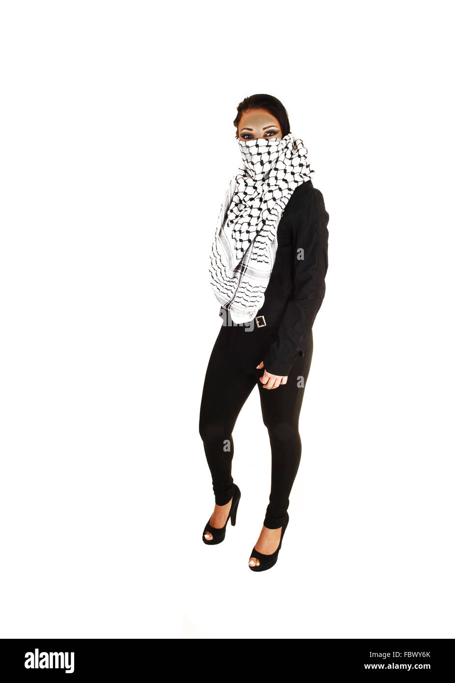Girl with scarf Stock Photo - Alamy