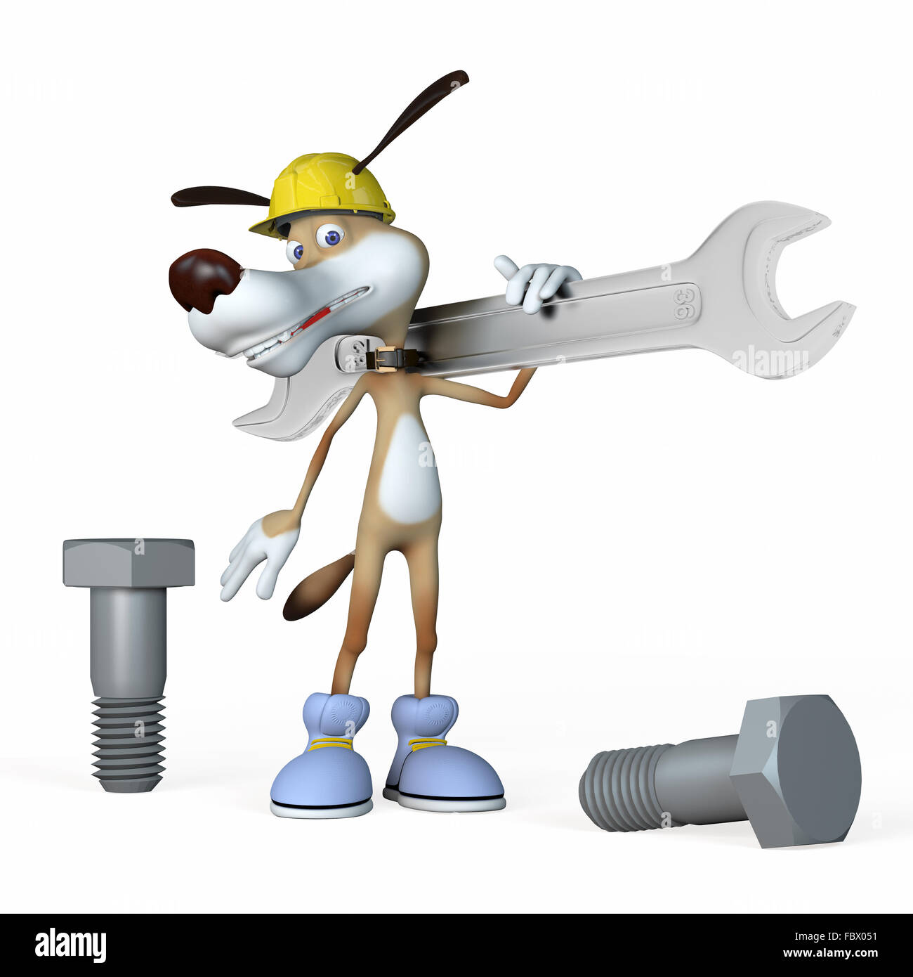 Illustration, Dog worker Stock Photo - Alamy