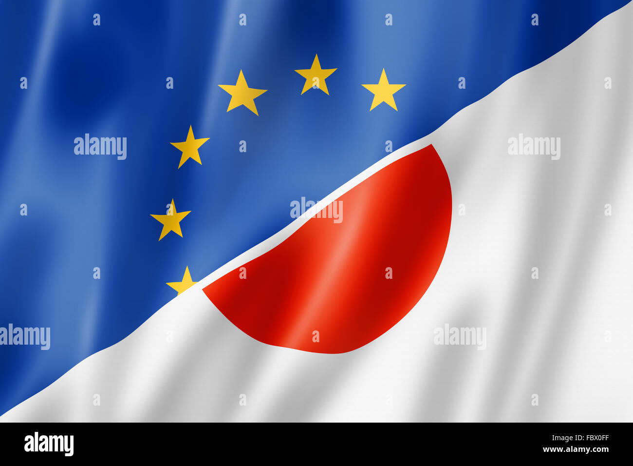Europe and Japan flag Stock Photo - Alamy