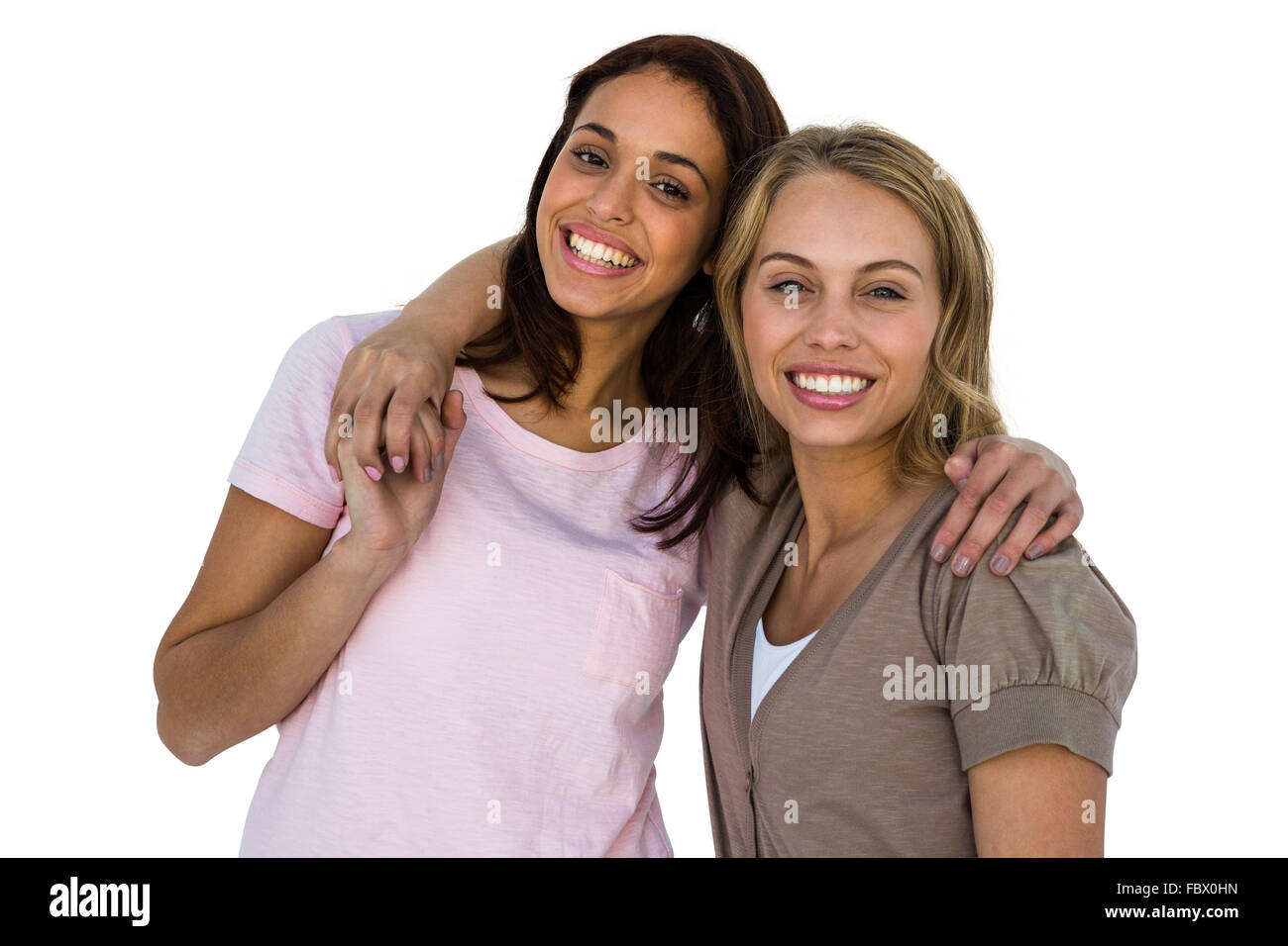 Two girls smiling Stock Photo - Alamy