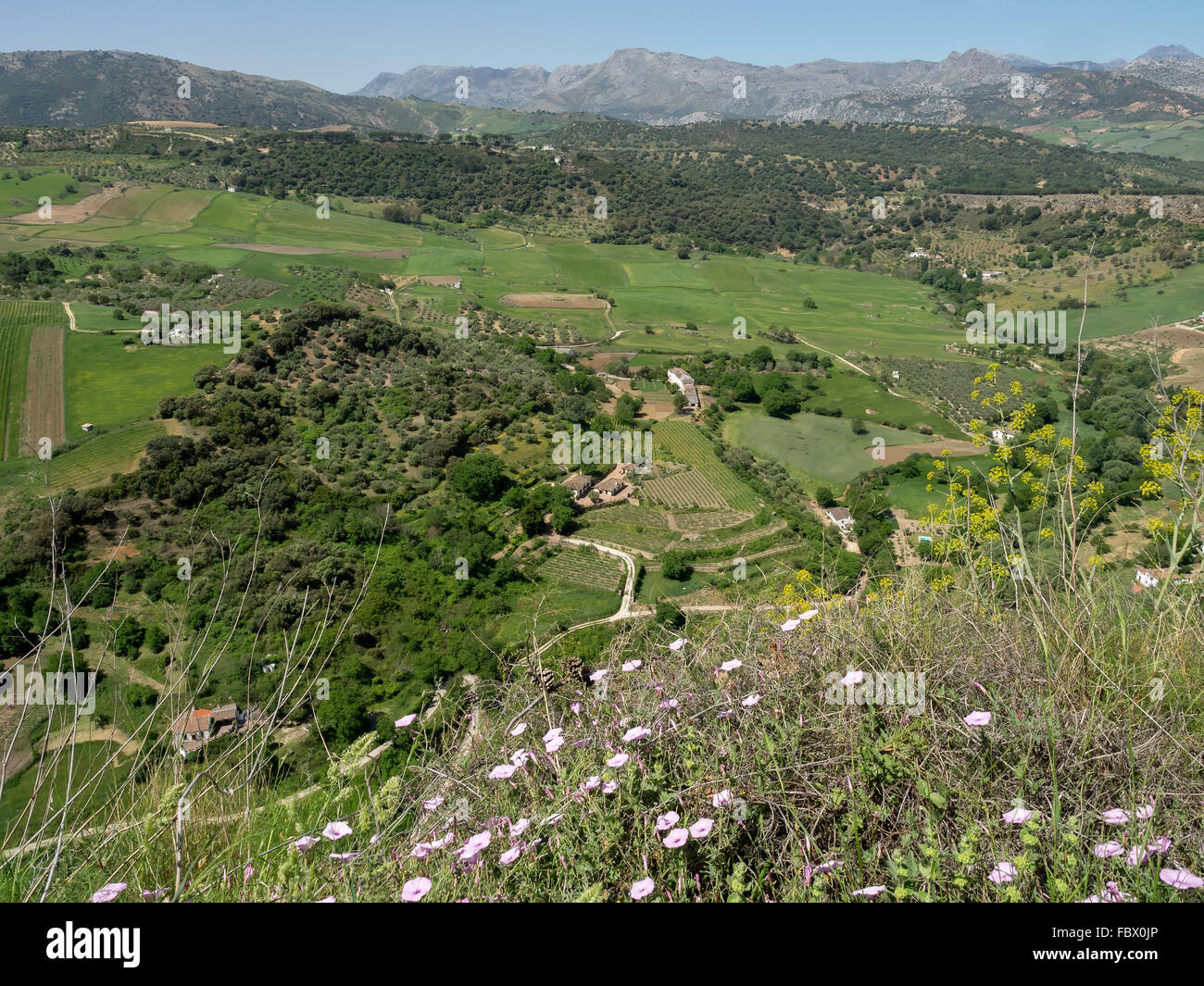 View of the countryside from Ronda Spain Stock Photo - Alamy
