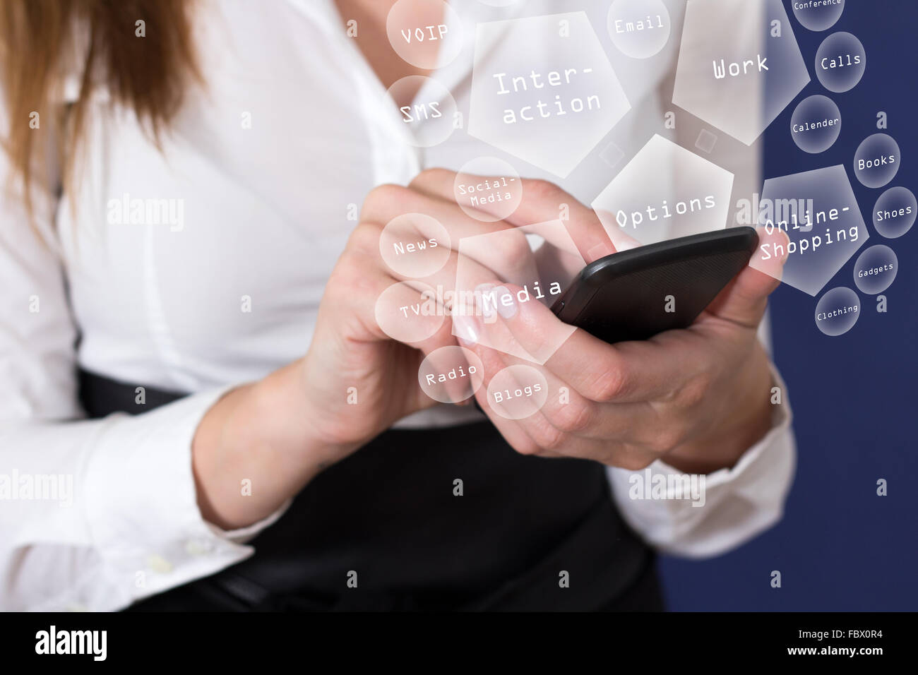 Mobile phone in use Stock Photo - Alamy