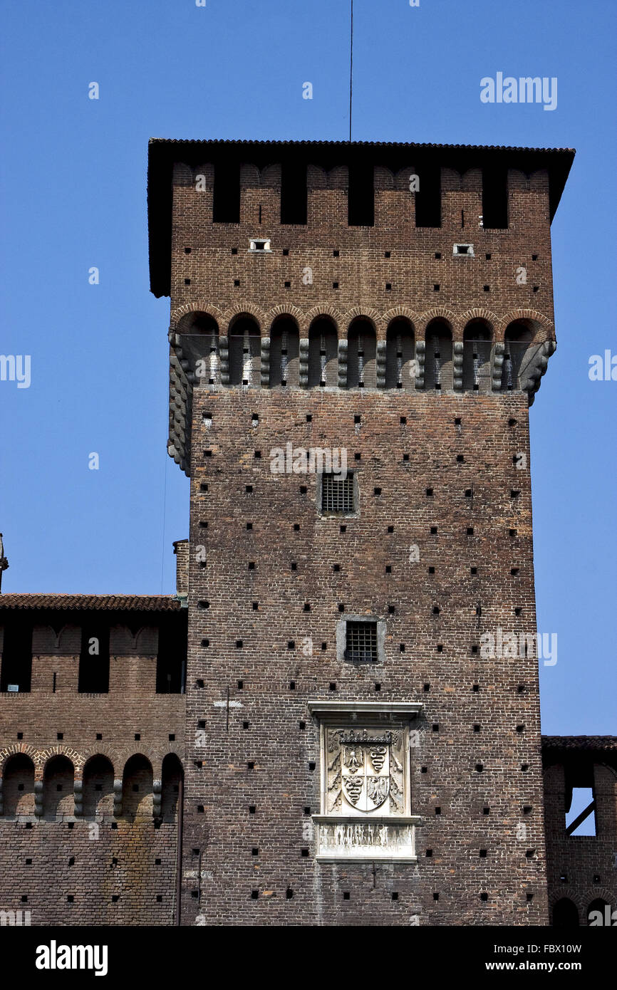old tower castle brick Stock Photo - Alamy