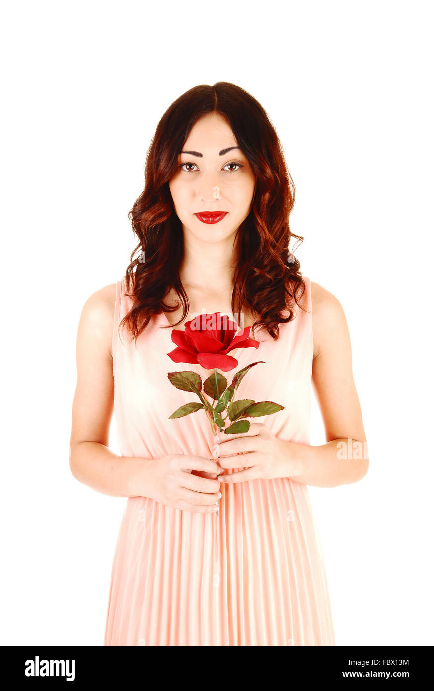 Girl with rose Stock Photo - Alamy