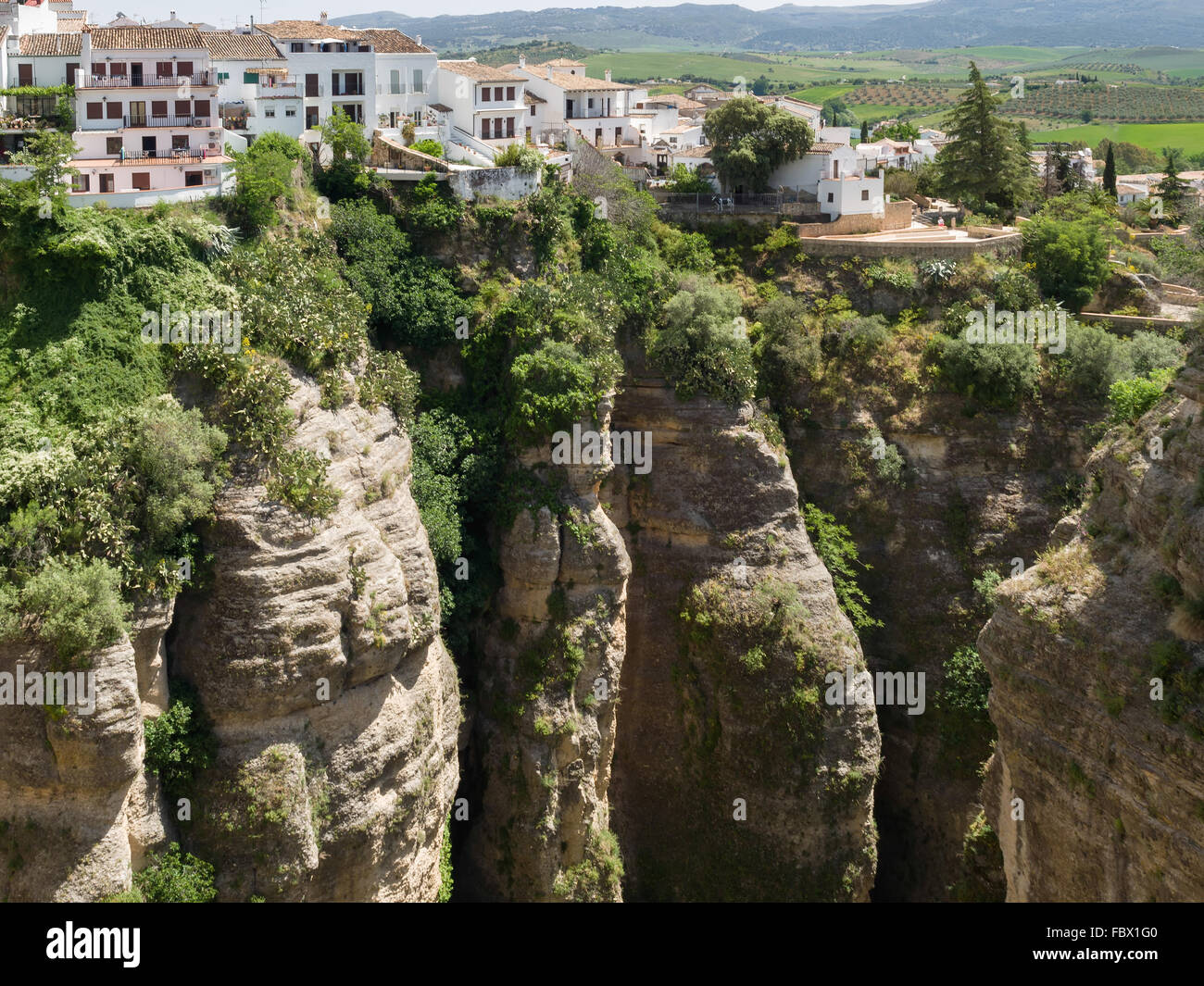 View of the gorge at Ronda Stock Photo - Alamy